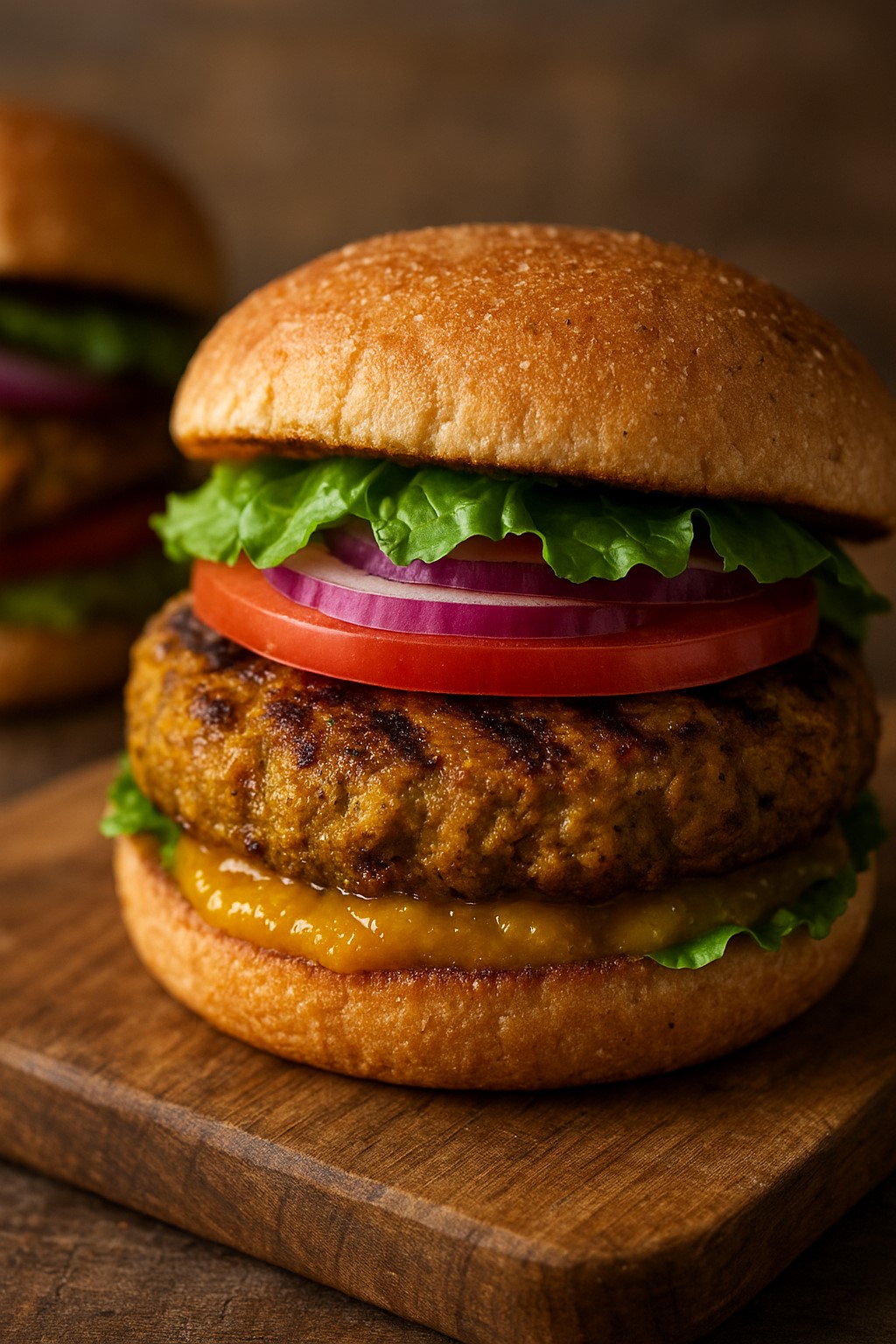 Grilled Curry Burgers with Mango Raisin Chutney - Pure Indian Foods ...